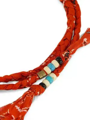 Alanui Braided Bandana Necklace - Red