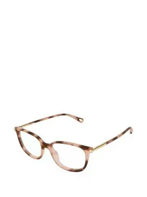 Chloé Tortoiseshell-effect Rectangle-frame Glasses