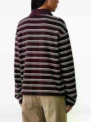 Marc O'polo Striped Long-sleeve Polo Shirt - Red