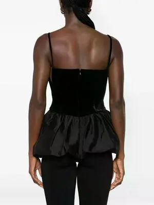 SELF-PORTRAIT Velvet Peplum Top