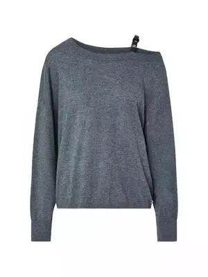 Liu Jo Wool Blend Sweater With Buckle - Grey