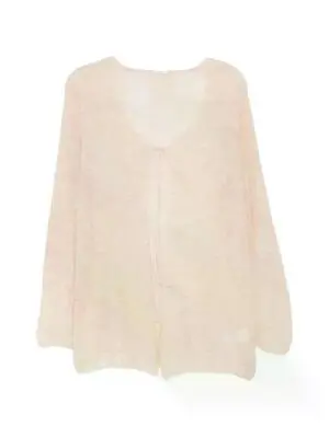 YEAREAST Tie-fastening Fine-knit Cardigan - Neutrals
