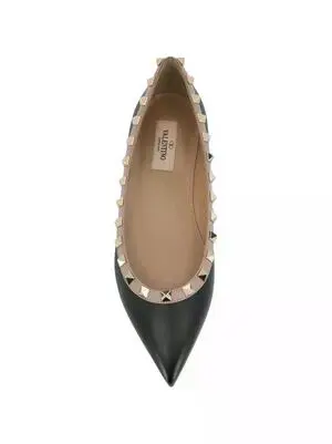 Valentino Garavani Rockstud Point-toe Flat Pumps