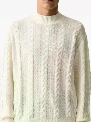 Armani Exchange Cable-knit Mock-neck Sweater