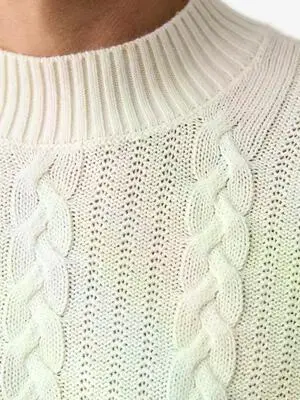 Armani Exchange Cable-knit Mock-neck Sweater