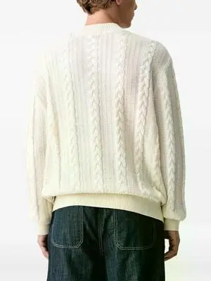 Armani Exchange Cable-knit Mock-neck Sweater