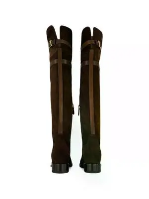 Santoni Janelle Suede Over-the-knee Boots - Brown