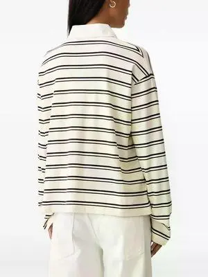 Marc O'polo Striped Long-sleeve Polo Shirt - Yellow