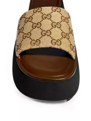 Gucci Gg-pattern Platform Sandals