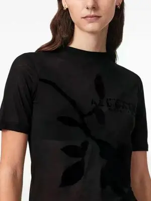 ALLSAINTS Athea Devoré Floral-print T-shirt