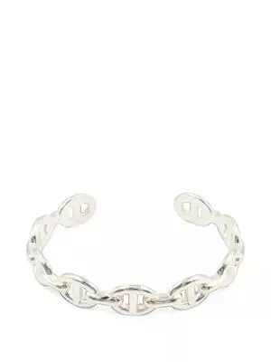 Hermès 2010s Chaîne D'ancre Enchene Bangle - Silver