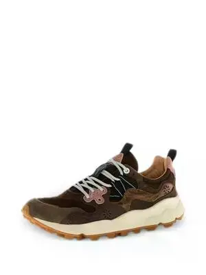 FLOWER MOUNTAIN Yamano 3 Suede-panel Sneakers - Brown