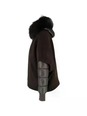 MOORER Pegaso-cwr Fur-trim Hooded Coat - Brown