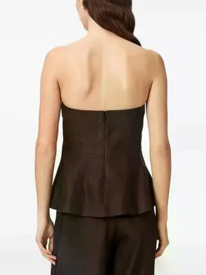 ALLSAINTS Charley Strapless Peplum Top