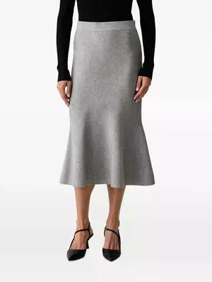 Liu Jo Logo-plaque Flared Skirt - Grey