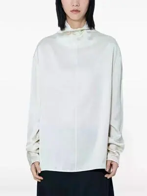 TOTEME High-neck Blouse - Neutrals