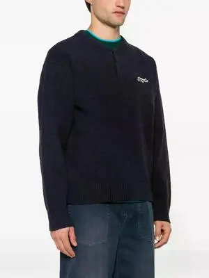 Axel Arigato Tag Logo-patch Henley Sweater