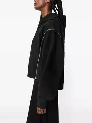 ALLSAINTS Zip-detail Logo-embossed Hoodie