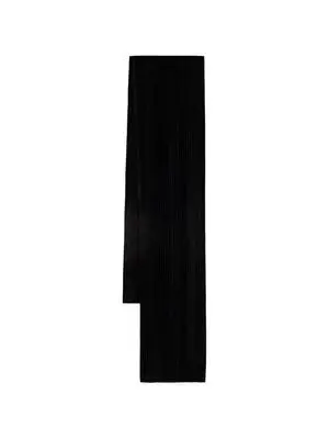 Armani Exchange Ribbed-knit Scarf - Black