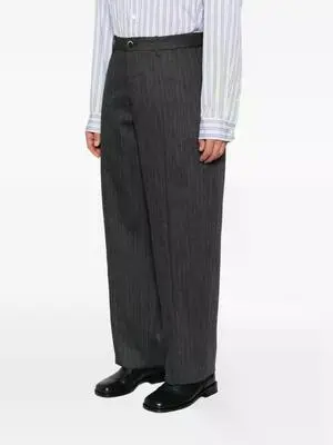 NINE:INTHE:MORNING Meteorite Pinstripe Wide-leg Trousers