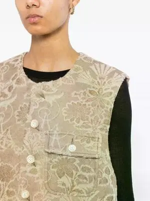UMA WANG Floral-jacquard Gilets