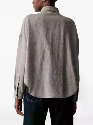 Marc O'polo Houndstooth-pattern Dropped-shoulder Shirt