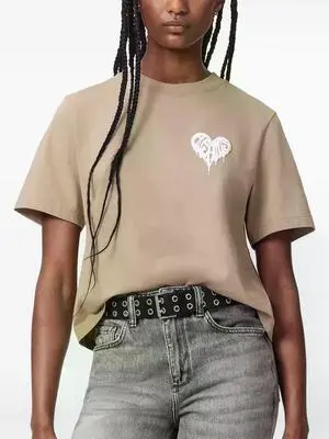 ALLSAINTS Trip Heart-print T-shirt - Neutrals