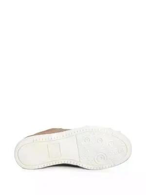 Armani Exchange Perforated-logo Suede Sneakers