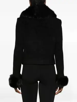 SELF-PORTRAIT Faux-fur Trim Button-up Jacket