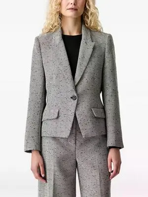 Munthe Lawo Herringbone-pattern Blazer - Neutrals