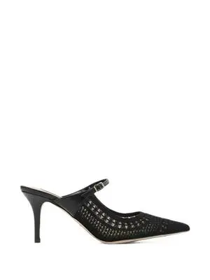 ARTEANA Trieste Crochet-knit Pointed-toe Mules - Black