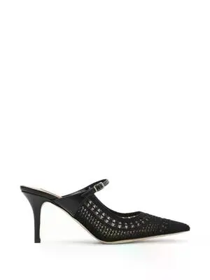 ARTEANA Trieste Crochet-knit Pointed-toe Mules - Black