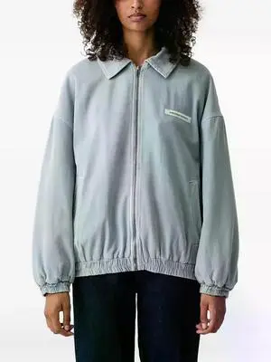 American Vintage Logo-patch Zip-fastening Jacket - Blue
