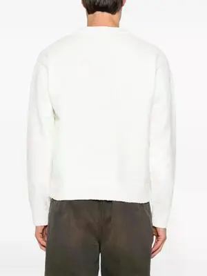 Axel Arigato Tag Embroidered-logo Bouclé Sweater