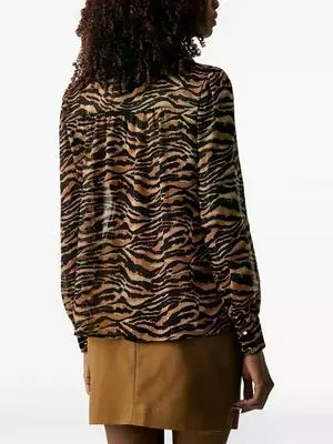 MORGAN Tiger-print Button-down Shirt