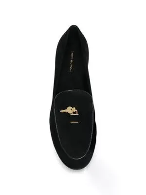 Tory Burch Lock Suede Loafers