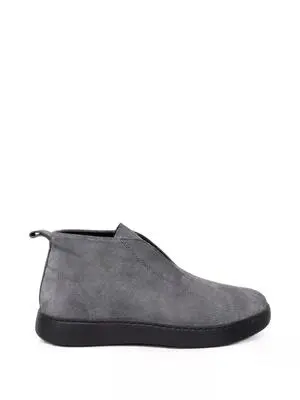 POCHE PARIS Suede Slip-on Loafers - Grey