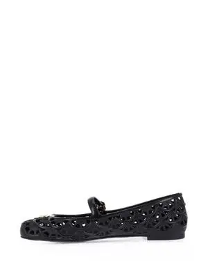 Valentino Garavani Ondette Rubber Ballerina With Scallop Pattern 05mm
