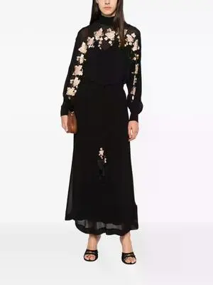 Zimmermann Floral-embroidered Belted Maxi Dress