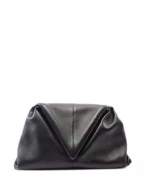 Bottega Veneta 2010s Triangle Flap Clutch Bag