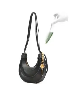 Farm Rio Small Mezzaluna Leather Shoulder Bag