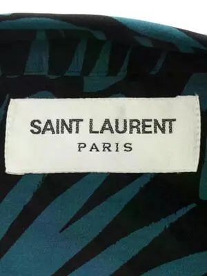Saint Laurent Leaf-print Short-sleeve Shirt