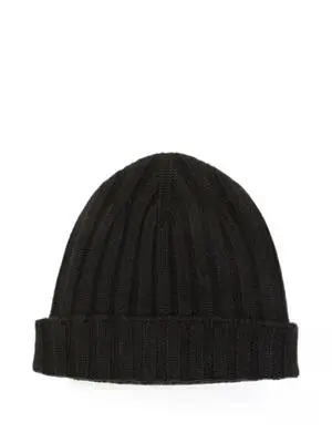 FILIPPO DE LAURENTIIS Ribbed-knit Cashmere Beanie Hat - Brown