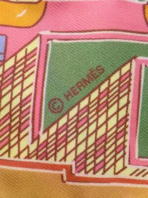 Hermès 2010s Pantin City Scarf - Pink