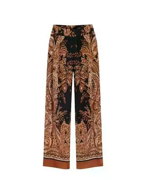 CLIPS Paisley-print Trousers - Brown