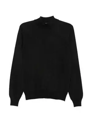 Tagliatore High-neck Virgin Wool Sweater - Black