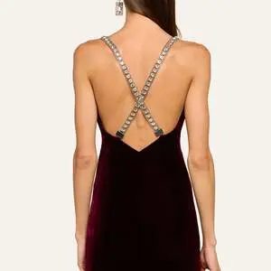 L'AGENCE Saint Velvet Gown - Deep Port