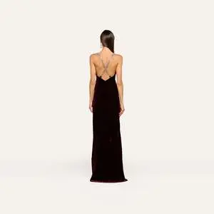 L'AGENCE Saint Velvet Gown - Deep Port