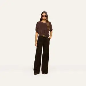 L'Agence Guinevere Cropped Pullover - Dark Java