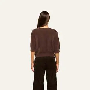 L'Agence Guinevere Cropped Pullover - Dark Java